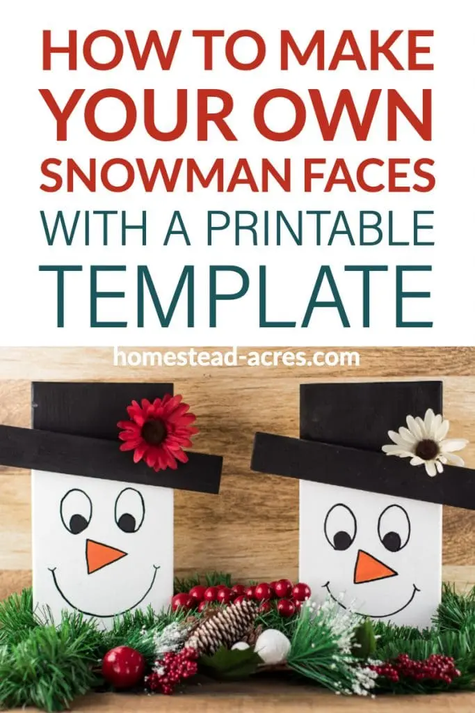 How To Make A Wooden Tabletop Snowman Face (With Printable Pattern ...
