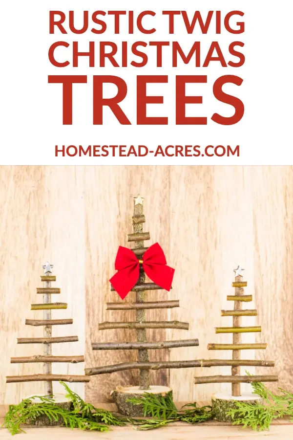 DIY Twig Christmas Trees (An Almost Free Craft Idea) - Homestead Acres